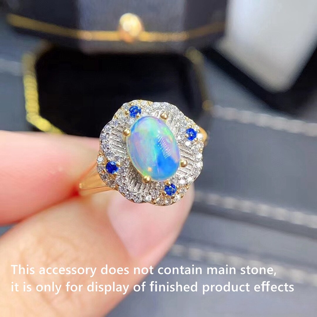 Sterling Silver Oval Ring Setting, Filigree Ring Head, 925 Silver Ring ...