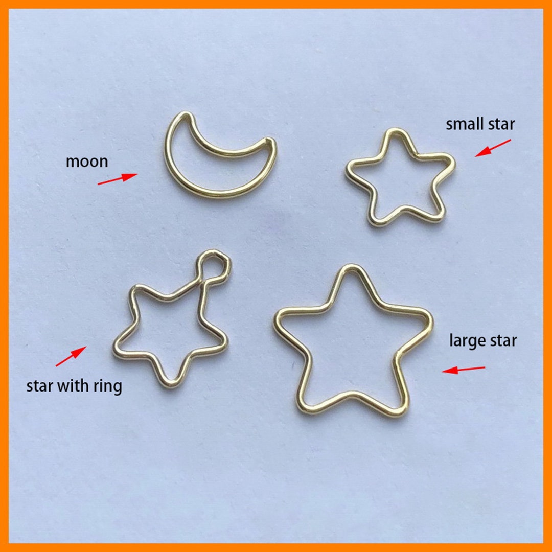 14K Gold Filled Closed Star Jump Rings , Gold Filled Closed Star Ring ...