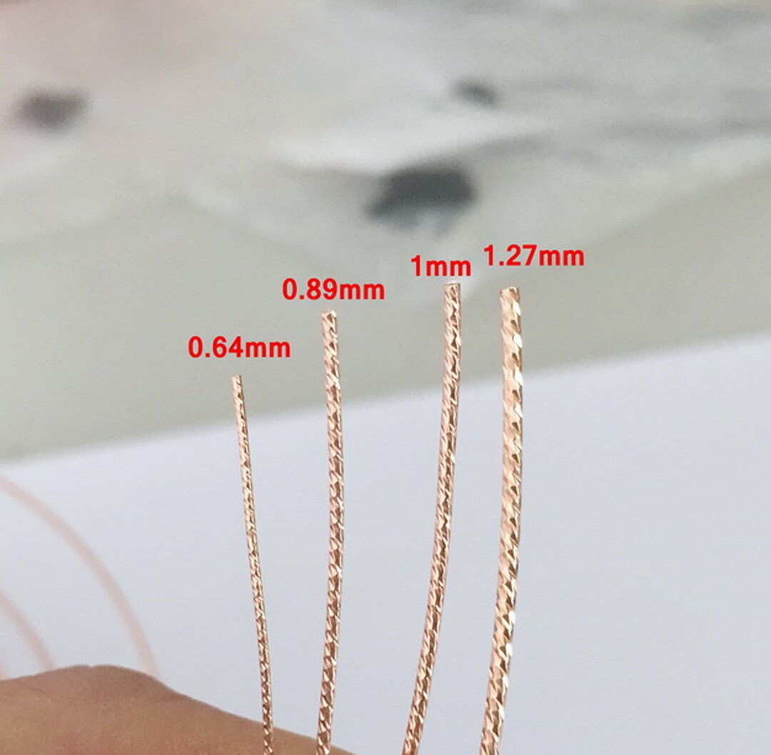 14K Rose Gold Filled Sparkle Wires, Rose Gold Filled Hard Wire, Round ...