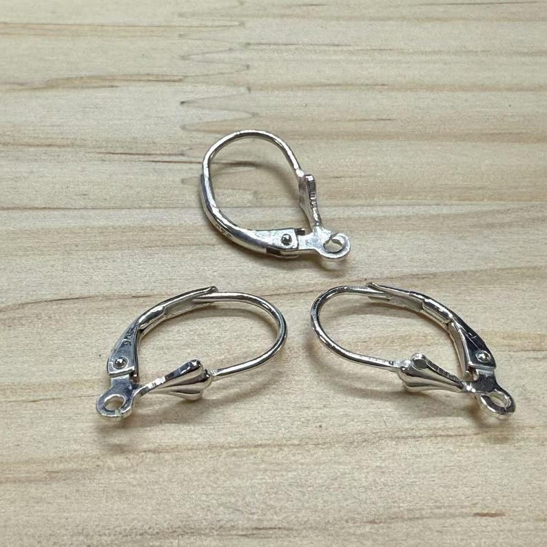 Sterling Silver U Shaped Earring Plain Lever Back Earring, Silver ...