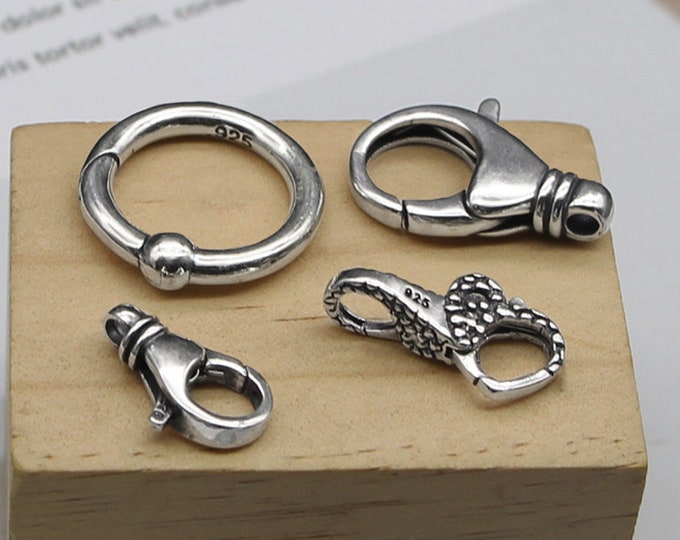 Platinum Plated Brass Dragon Head Clasps sets of 5 or 10 - Etsy