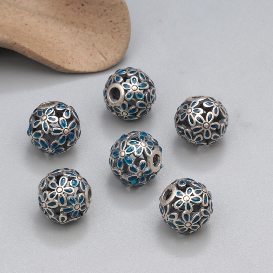 Sterling Silver Flower Beads, Daisy Bead, Bud Bead, Blossom Bead ...