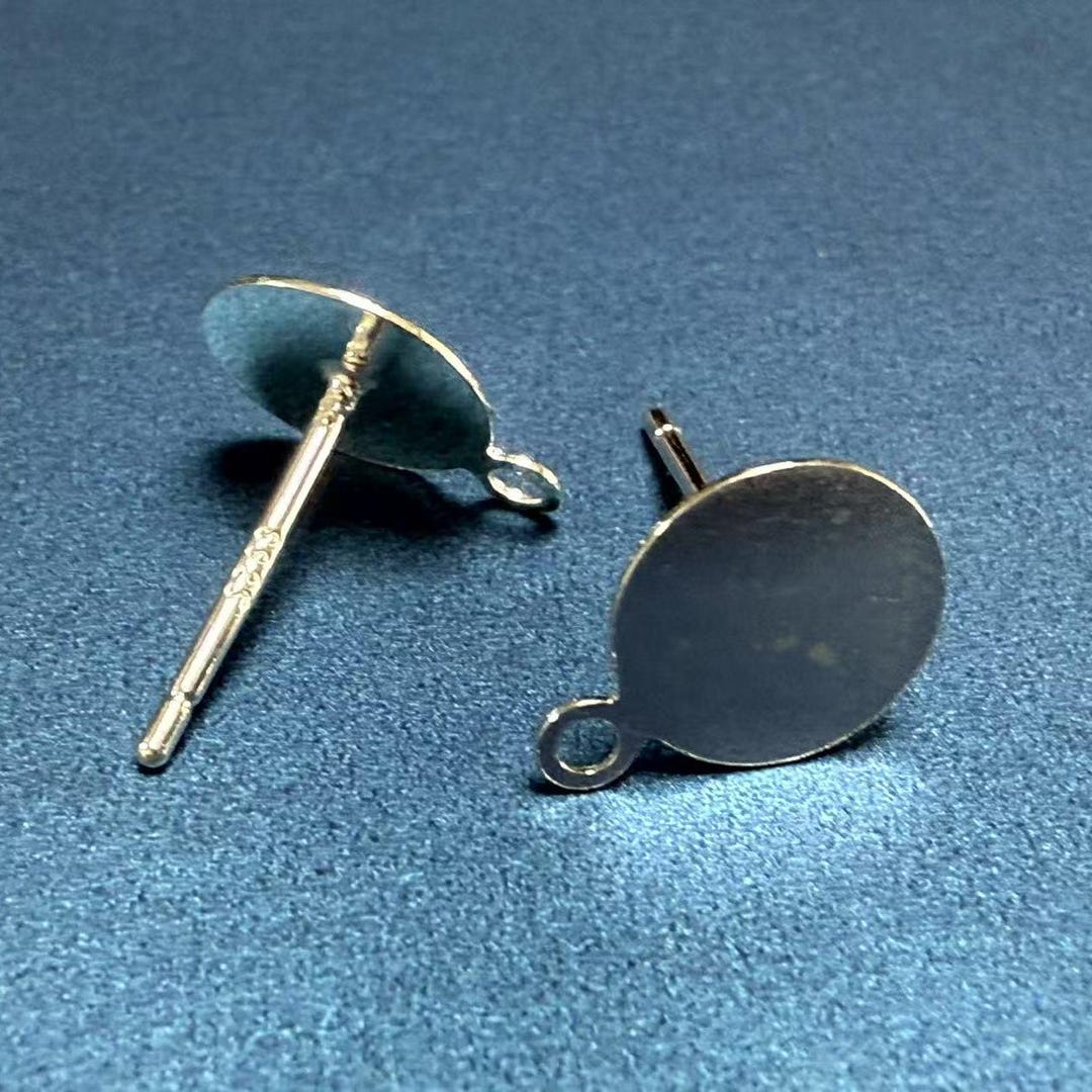 Sterling Silver Earring Posts W/ Flat Back 3mm 4mm 5mm 6mm 8mm, Silver ...