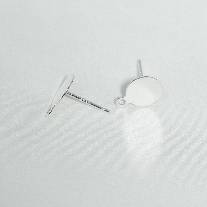Sterling Silver Earring Posts W/ Flat Back 3mm 4mm 5mm 6mm 8mm, Silver ...