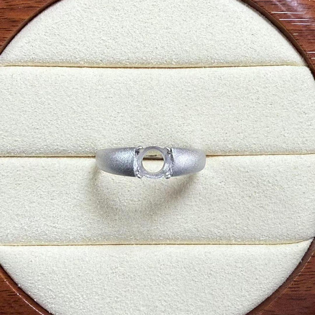 Sterling Silver Round Ring Setting, Round Ring Head, 925 Silver Ring ...