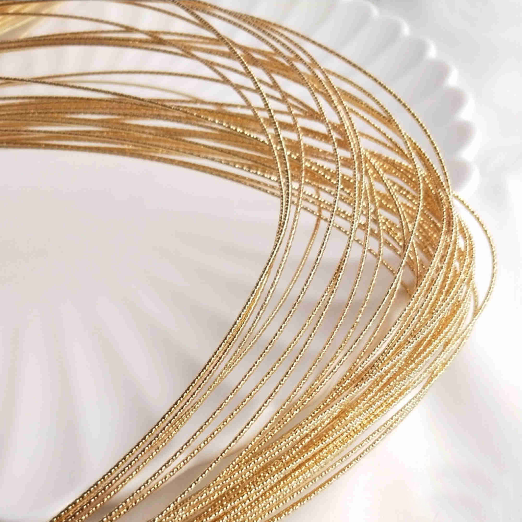 14K Gold Plated Wires Round Twist Wires Gold Tone Soft | Etsy