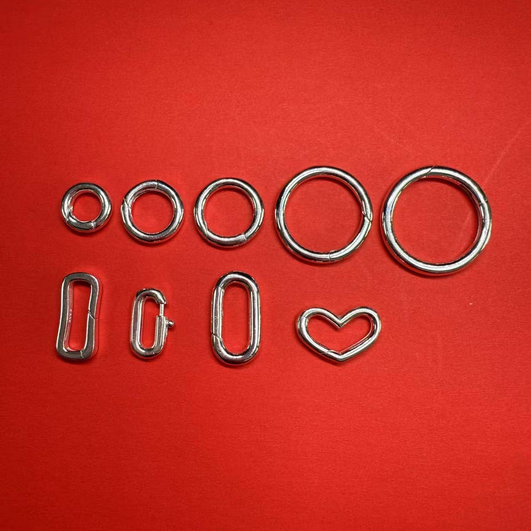 2pcs S925 Sterling Silver Round Gate Clasp,heart Push Clasp,oval ...