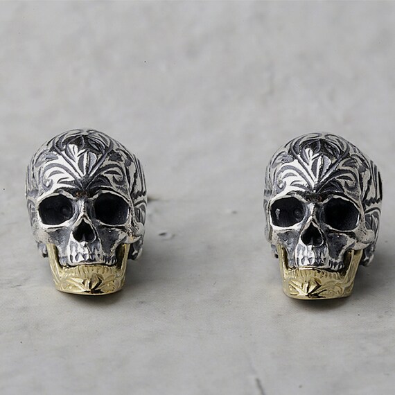 Sterling Silver Skull Bead Spacer Beads 925 Silver Skull - Etsy