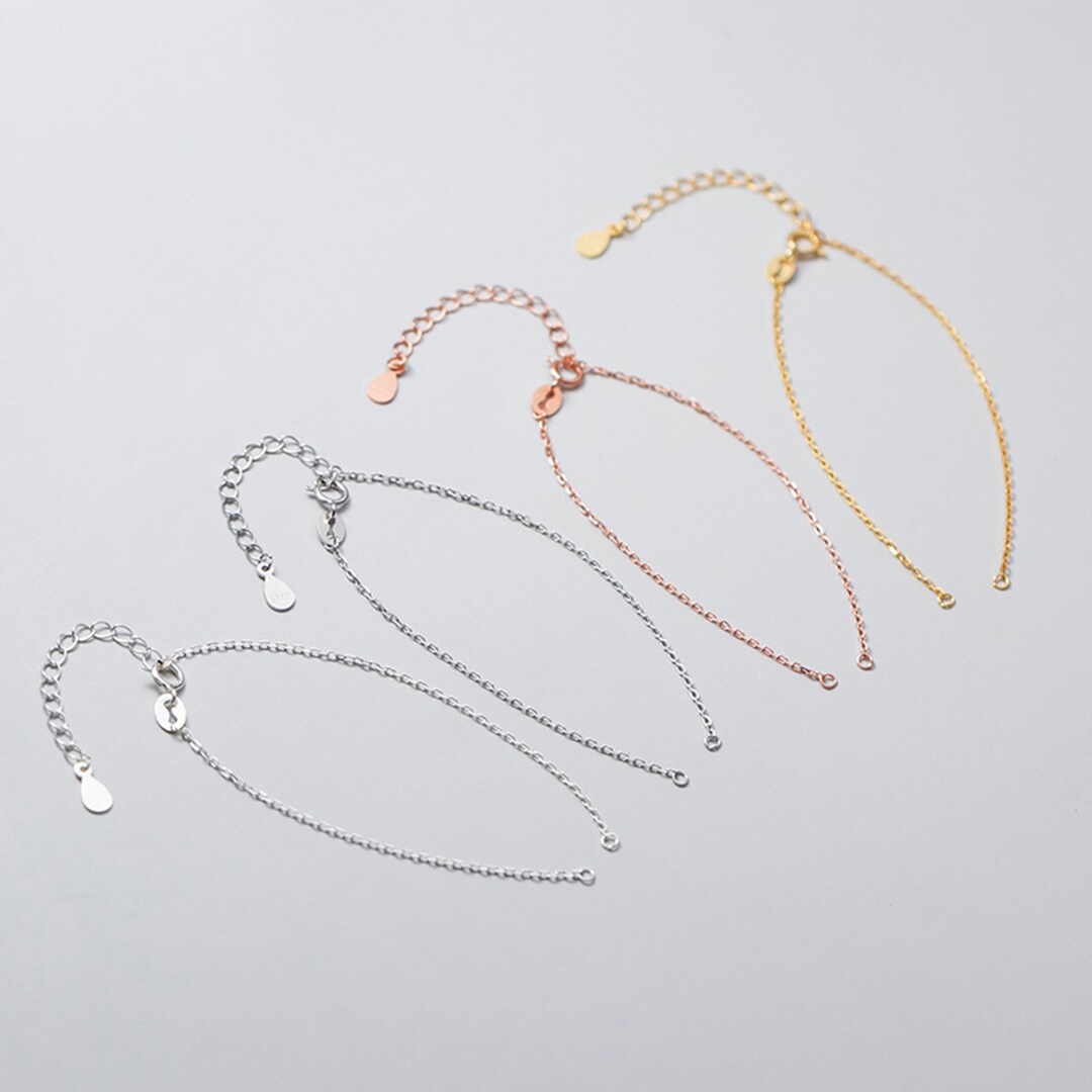 Sterling Silver Adjustable Bolo Bracelet Cable Chain Rhodium Gold Rose ...