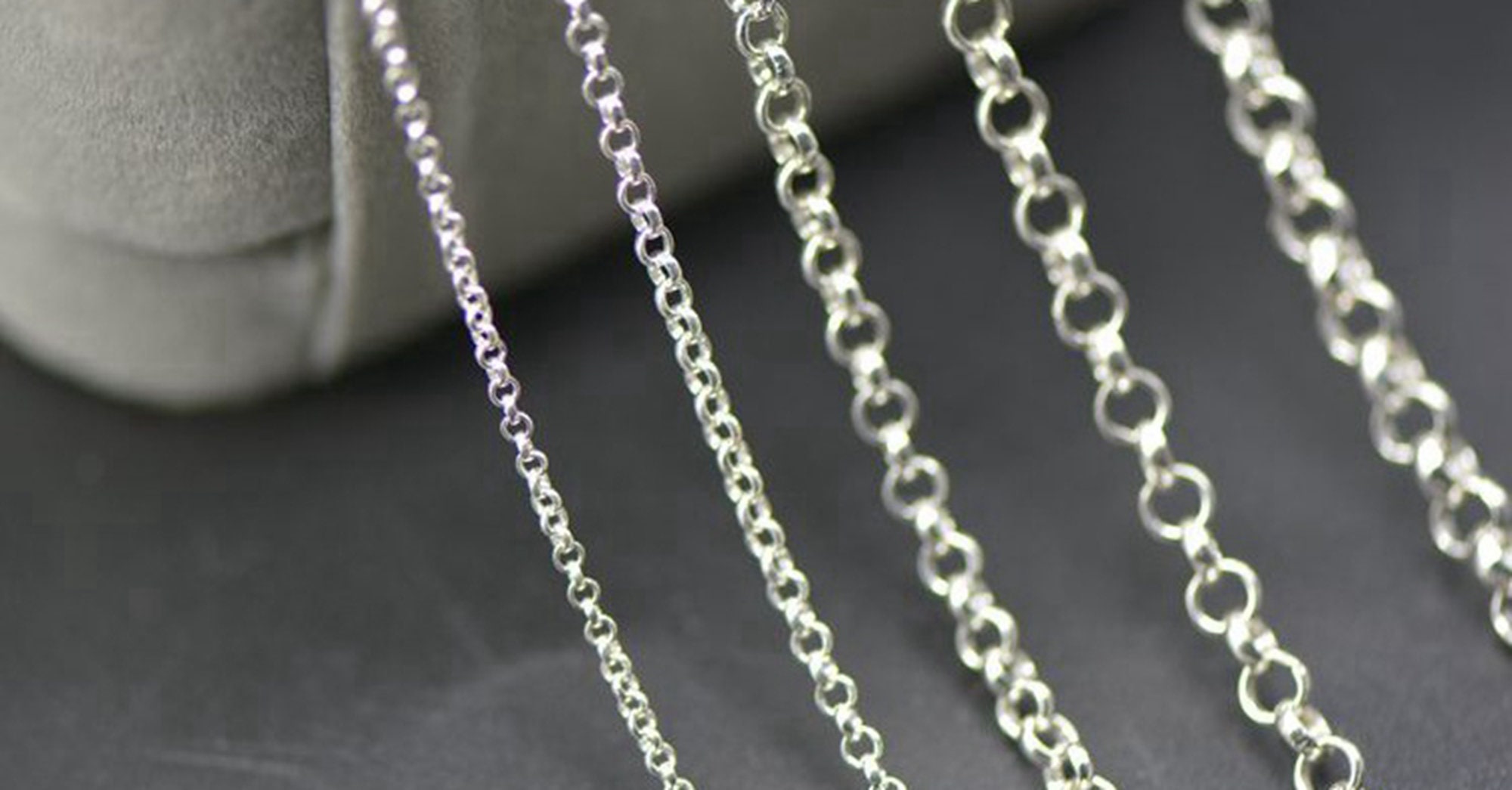 Sterling Silver Rolo Chain, Belcher Chain, Jewelry Making (1.5mm-4mm ...