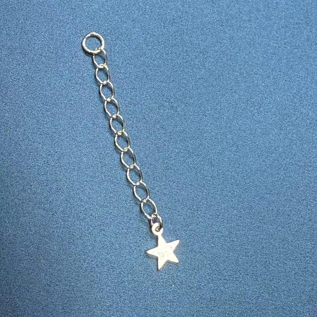 Sterling Silver Star Chain Extensions, S925 Silver Five-pointed Star ...