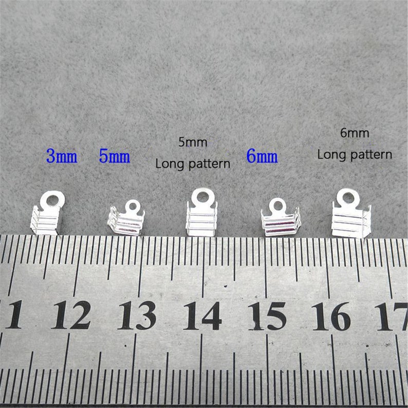 Sterling Silver Crimp End Tips Caps, Silver Crimp Ends, Crimp End Tips ...
