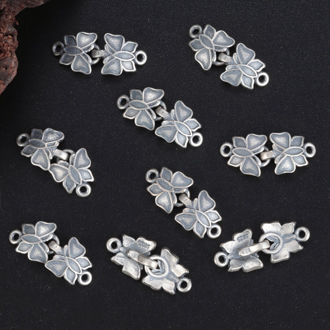 Sterling Silver Double Butterfly S Clasp, Sterling S Clasp, Silver S ...