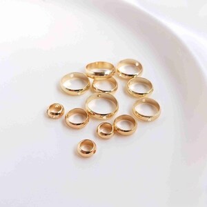 10/50pcs 14K Gold Plated Circle Bead Frames , Gold Tone Bead Round ...