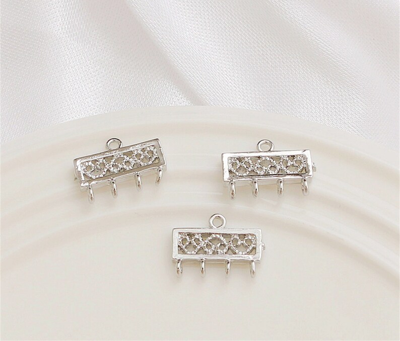 14K Gold Plated Brass Heart Bar Connector, Rectangle Necklace, Bar ...