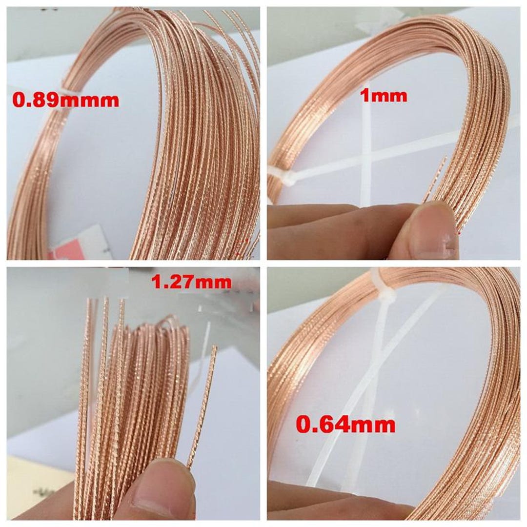 14K Rose Gold Filled Sparkle Wires, Rose Gold Filled Hard Wire, Round ...