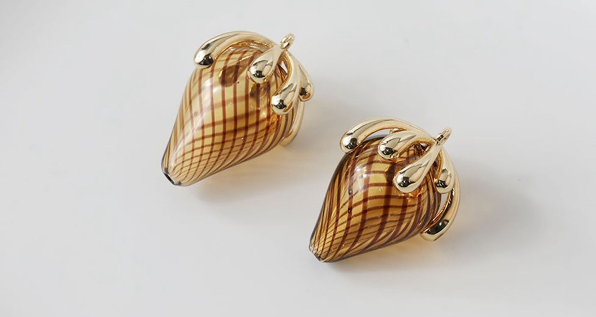 14K Gold Plated Pinch Bails With Cup and Peg, Pendant Setting (17x15mm ...