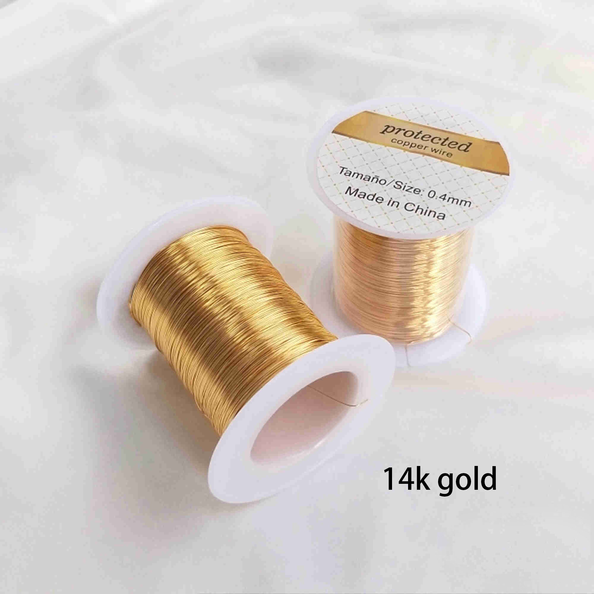 1 Roll 14K Gold Plated Wires Round Wires Gold Tone Soft - Etsy