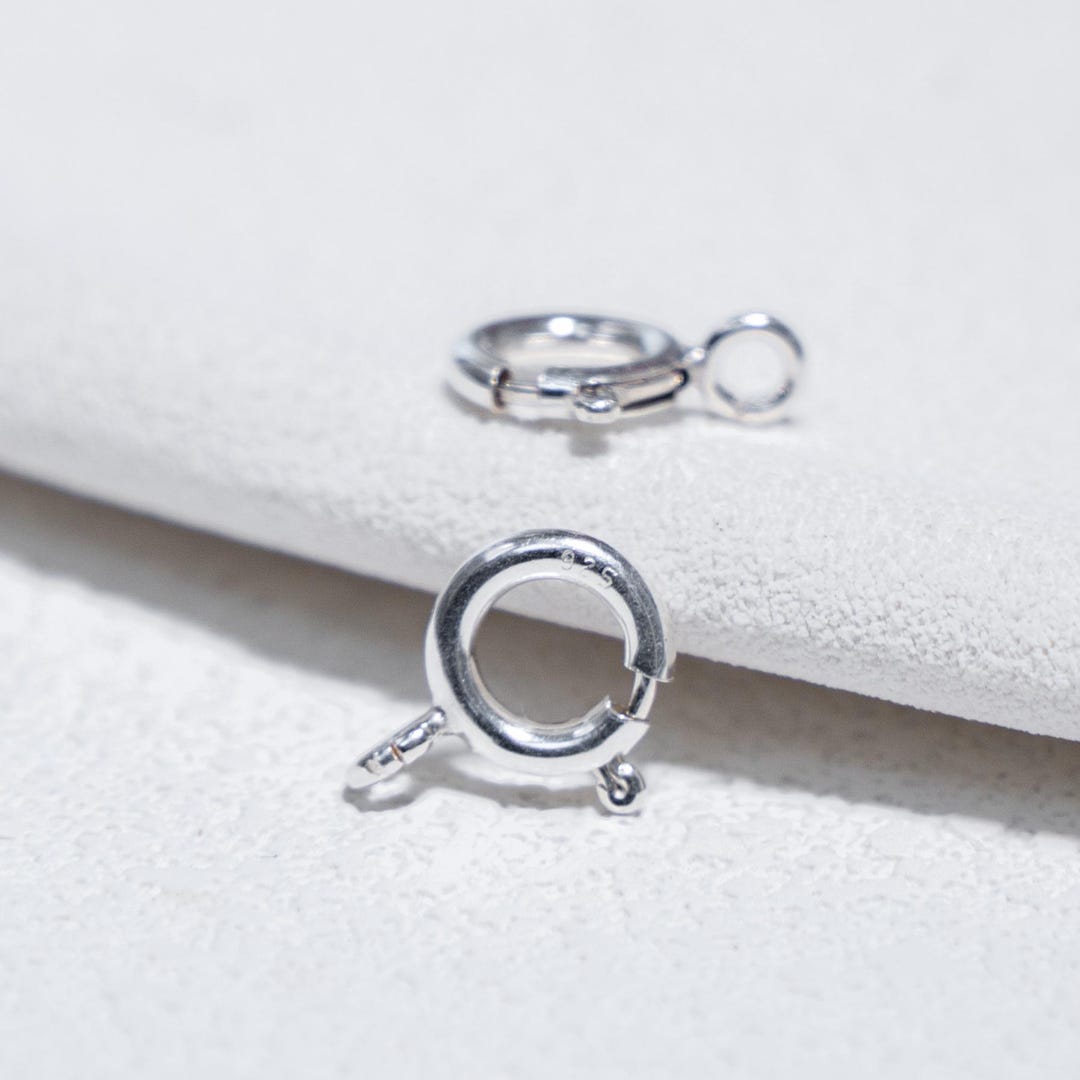 S925 Sterling Silver Spring Rings With Open Loop,necklace Chain End ...