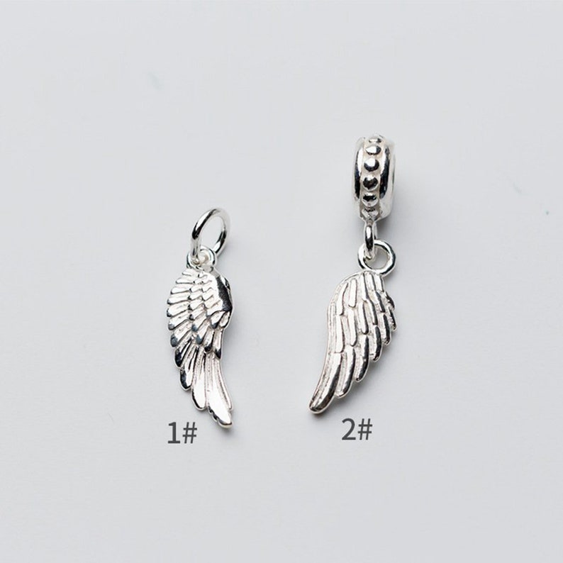 925 Sterling Silver Angel Wing Charms 925 Silver Wing Charms - Etsy