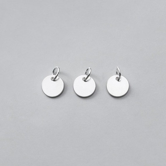 Craft Supplies & Tools Sterling Round Tag 4mm 5mm 10mm 12mm 15mm ...