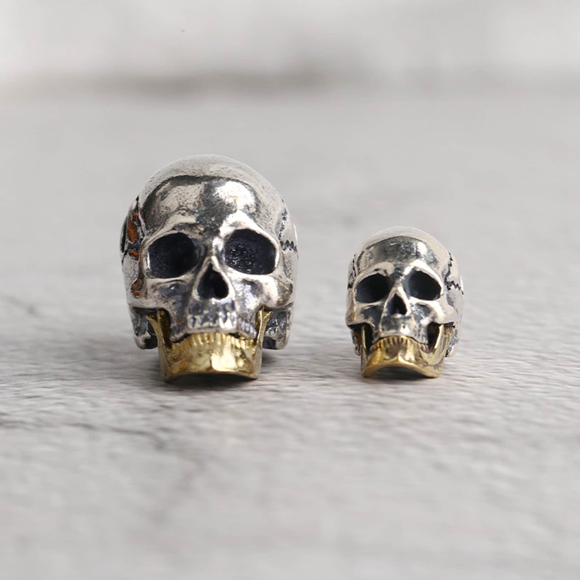 Sterling Silver Skull Bead Spacer Beads 925 Silver Skull - Etsy