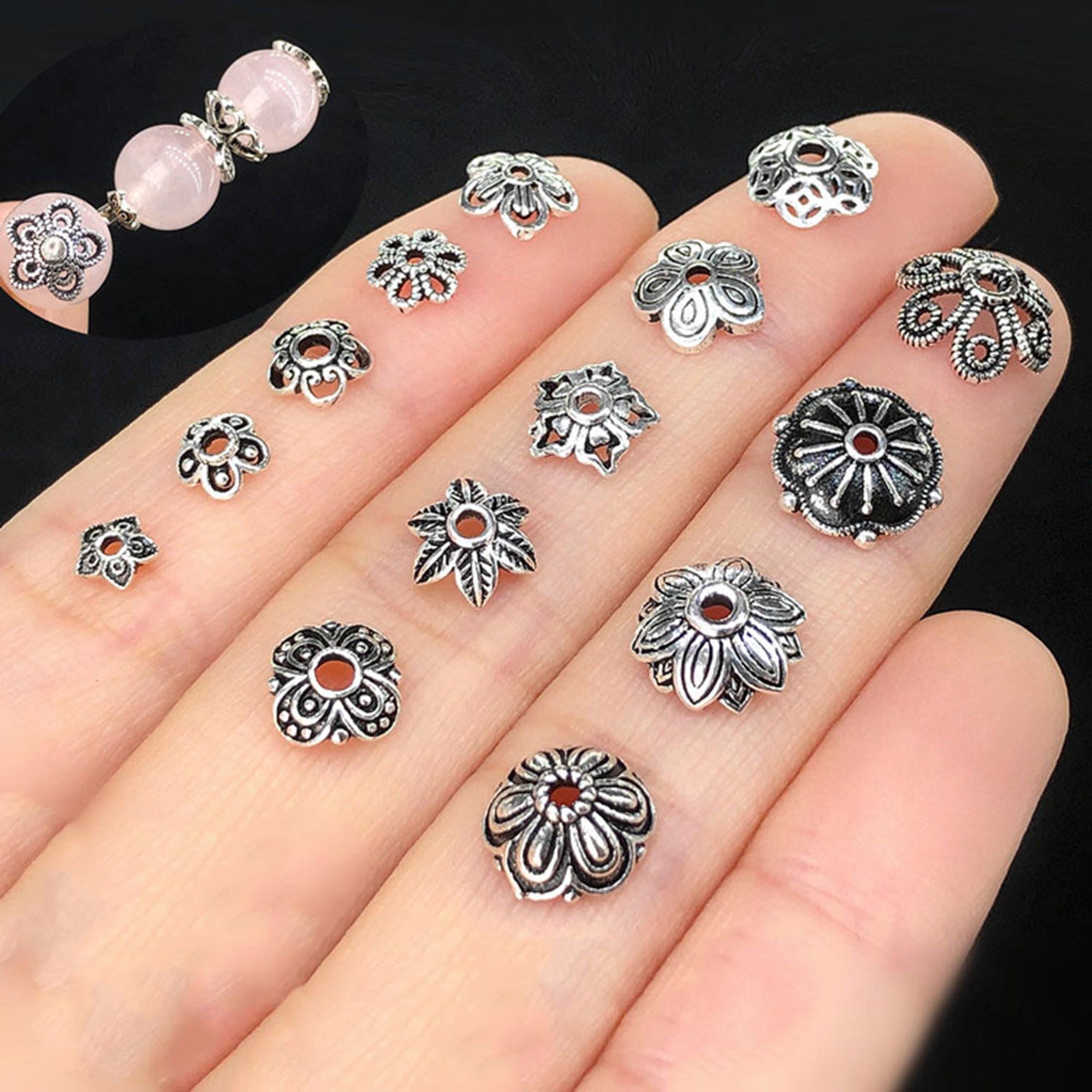 Sterling Silver Flower Bead Caps, Jewelry Making Spacer Beads - Etsy
