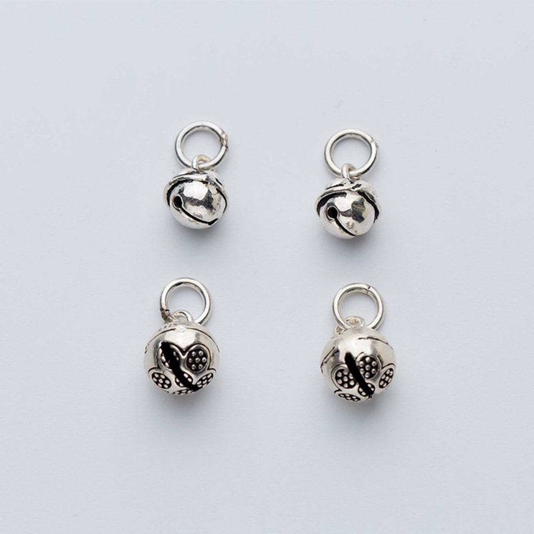 Sterling Silver Bell Charm Pendant, Christmas Bracelet, Little Bell ...