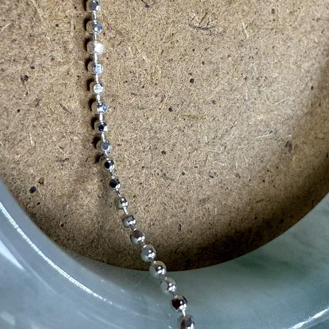 Sterling Silver Cube Bead Chain, Jewelry Making Necklace (1.3mm) - Etsy