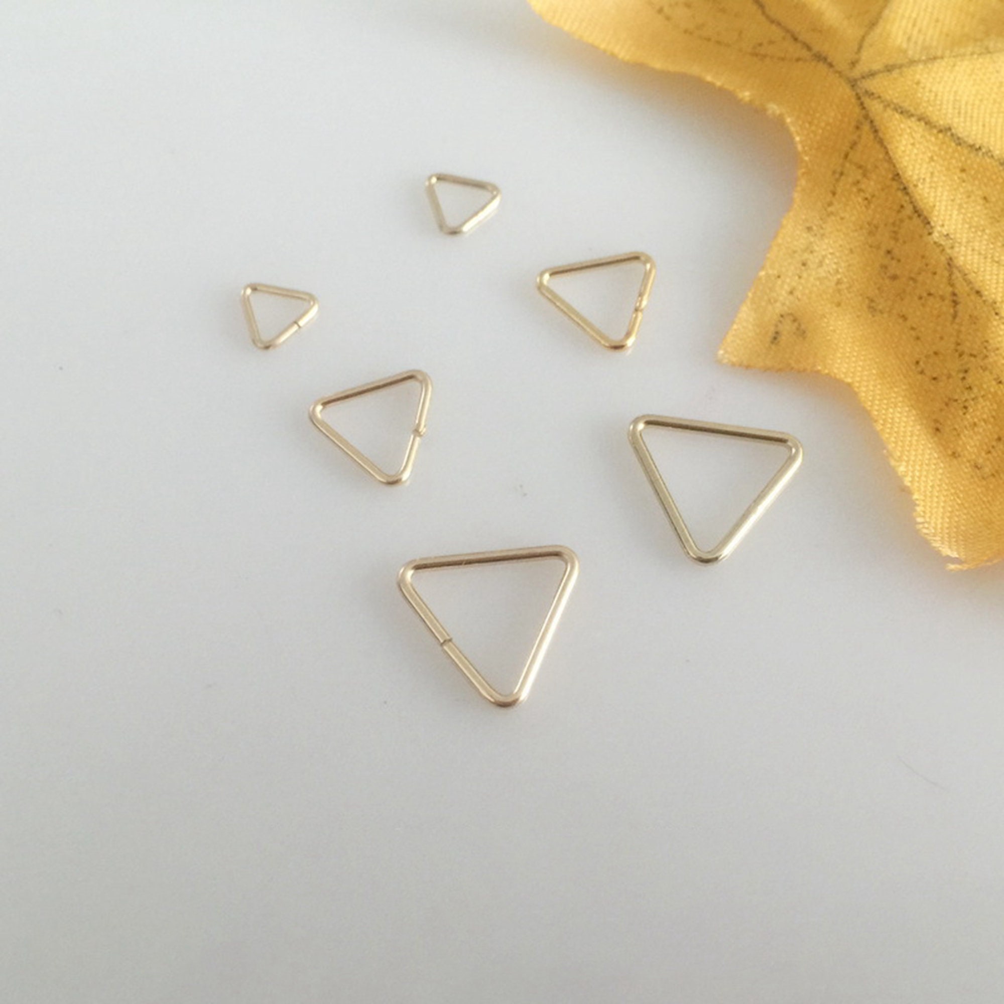 14K Gold Filled Open Triangle Jump Rings Gold Filled Closed - Etsy
