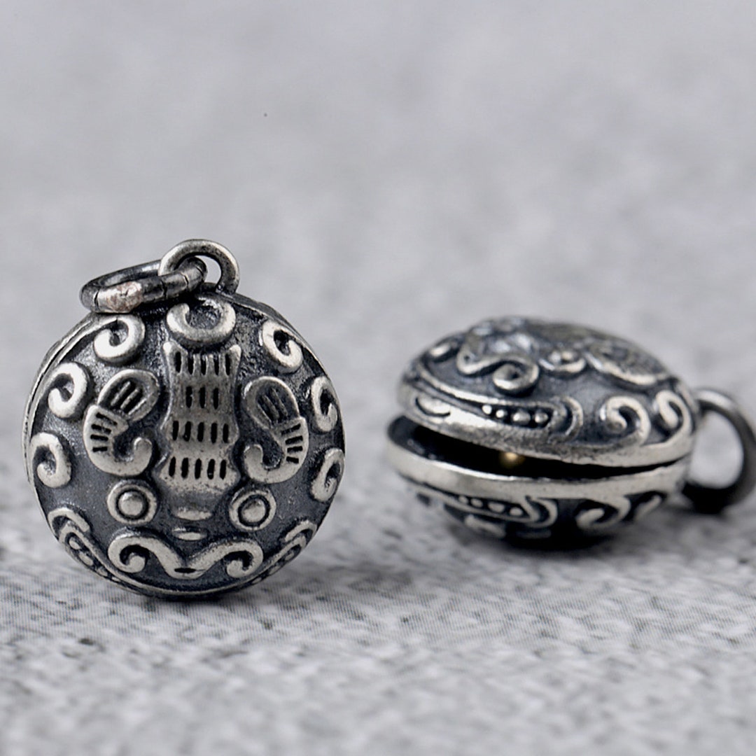 Sterling Silver Pixiu Bell Charm Pendant, Folklore Bracelet, Mythical ...