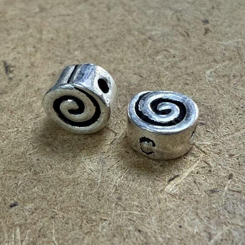 Spiral Flat Beads - Etsy