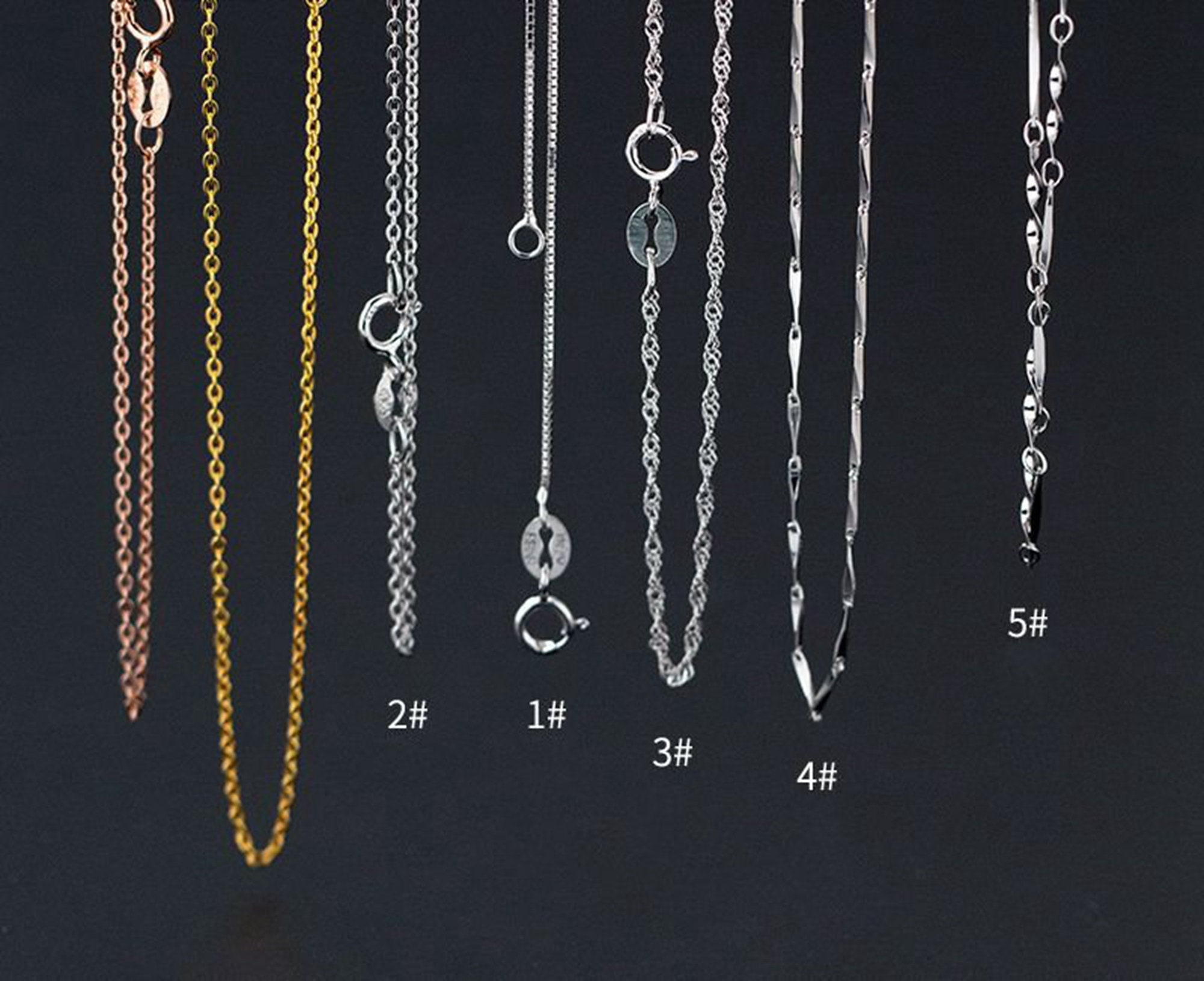 Sterling Silver Cable Chain Box Chain 925 Silver Gold Plated | Etsy