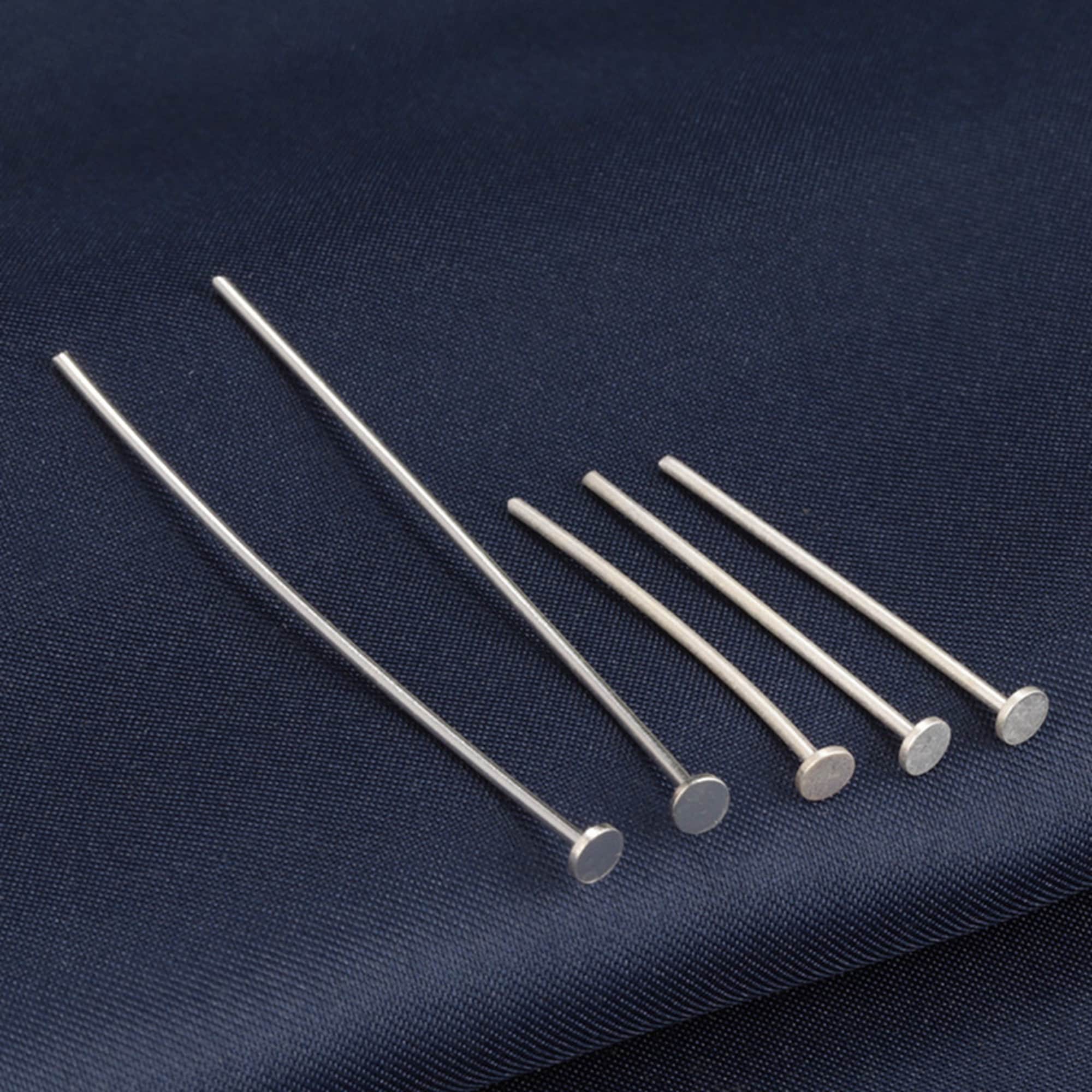 Sterling Silver Flat Eye Pins Eyepin Silver Headpins 925 - Etsy