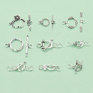 Sterling Silver Toggle Clasps, S925 Silver Toggle Clasp, Bracelet Clasp ...