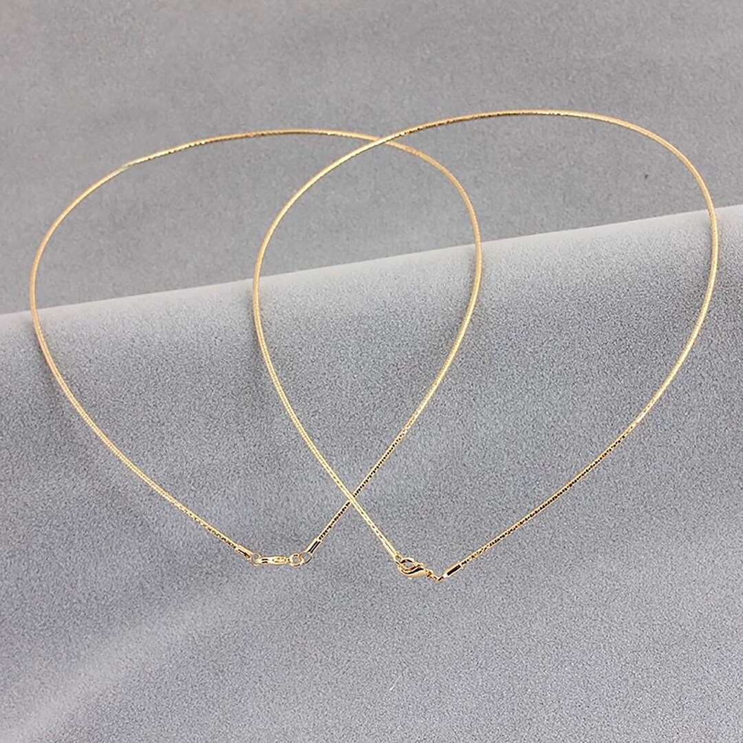 18K Gold Plated Choker Hoop Necklace Wire Necklace (thickness 2mm) Thin ...