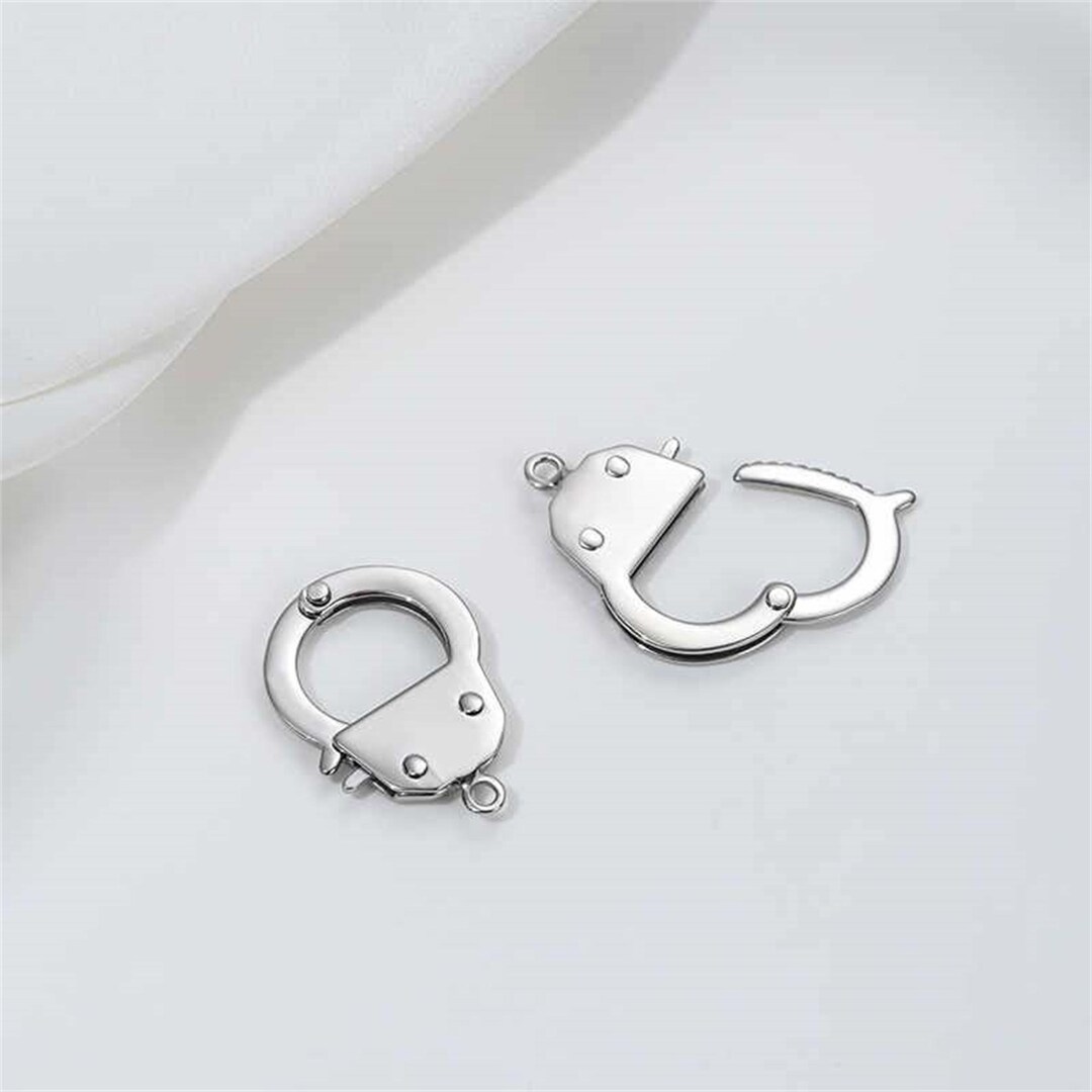Stainless Steel Small Handcuff Clasp With Loop, Universal Clasp ...
