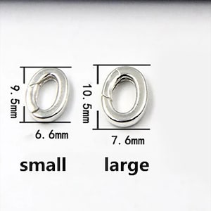 Sterling Silver Oval Clasps, Hinged Ring Clasps, Spring Gate Clasp ...