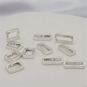 Sterling Silver Rectangle Spring Gate Clasp, Hinged Design - Etsy