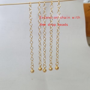 14K Gold Filled Extension Chains With Tail Drop , Gold Filled Chain ...