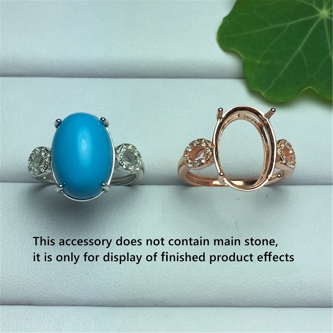 Sterling Silver Oval Ring Setting Oval Ring Head 925 Silver - Etsy