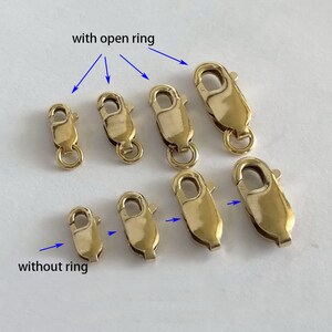 14K Gold Filled Rectangle Trigger Clasps With Opened Jump Ring, Gold ...