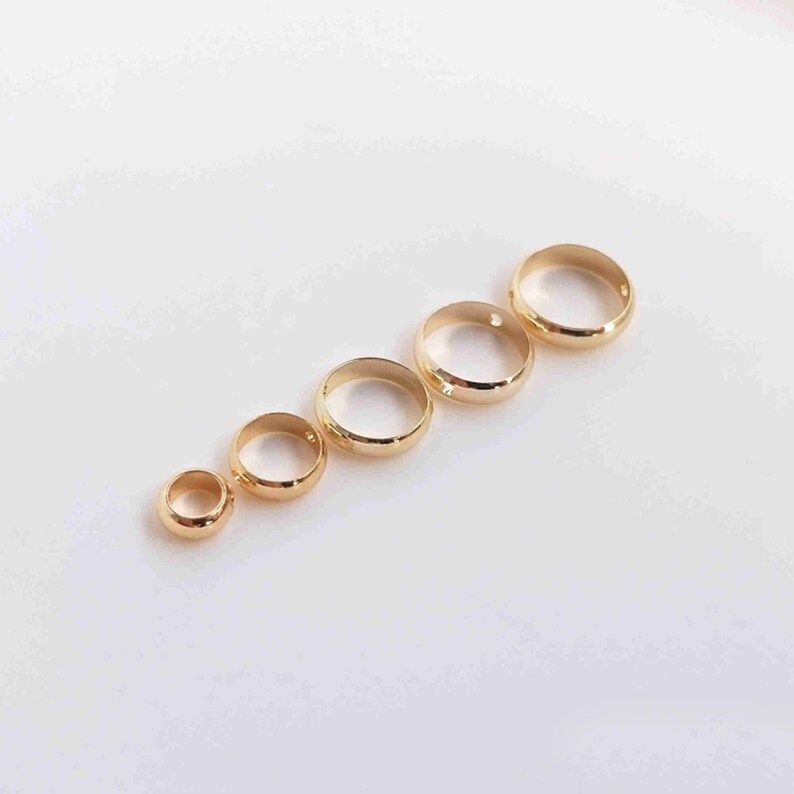 10/50pcs 14K Gold Plated Circle Bead Frames , Gold Tone Bead Round ...