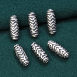 Sterling Silver Tibetan Dzi Beads, Sacred Tibetan Bead, Himalayan ...
