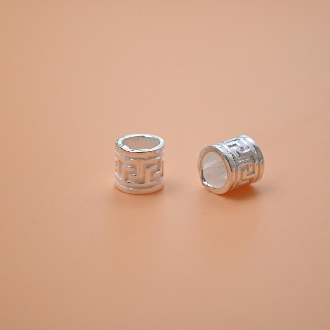 Sterling Silver Greek Key Bead, Ancient Greece Inspired, Bracelet ...
