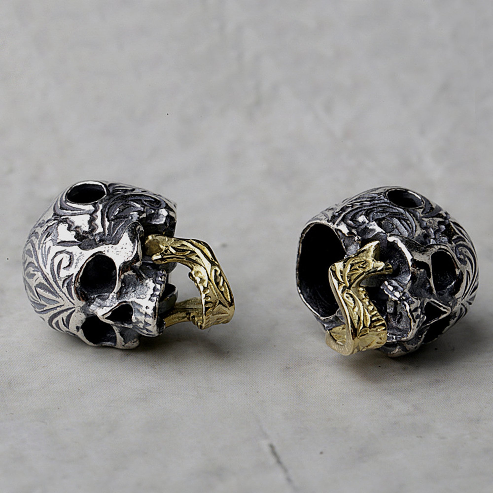 Sterling Silver Skull Bead Spacer Beads 925 Silver Skull - Etsy