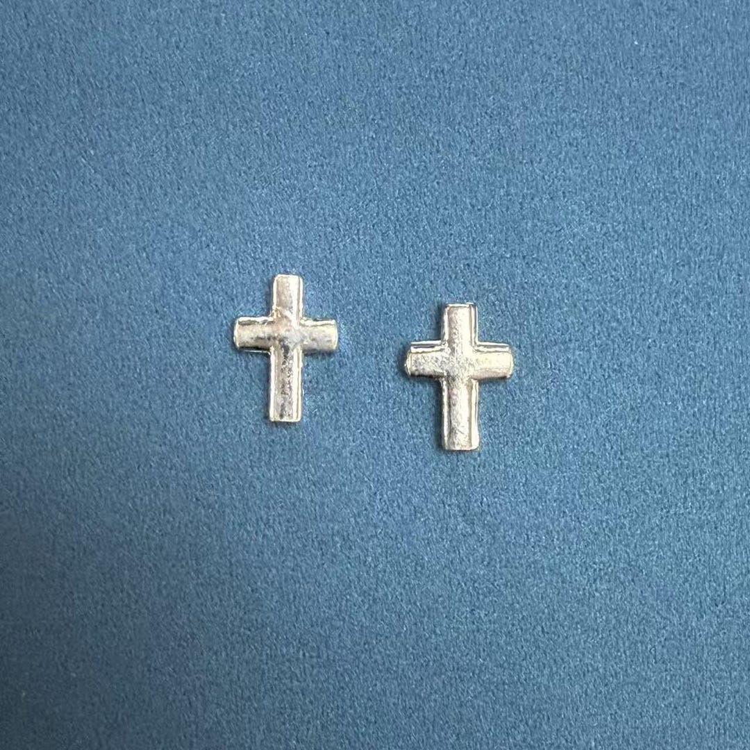 Sterling Silver Cross Beads, Religious Bead, Christian Bead, Faith Bead ...