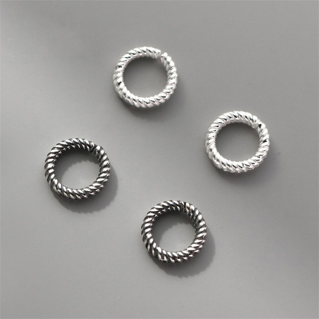 Sterling Silver Twist Open Jump Rings, Open Jump Ring, 925 Silver Open ...