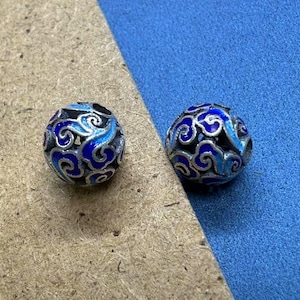 Sterling Silver Round Cloud Beads, 925 Silver Cloud Beads, Necklace Beads, Bracelet Beads, Round ...