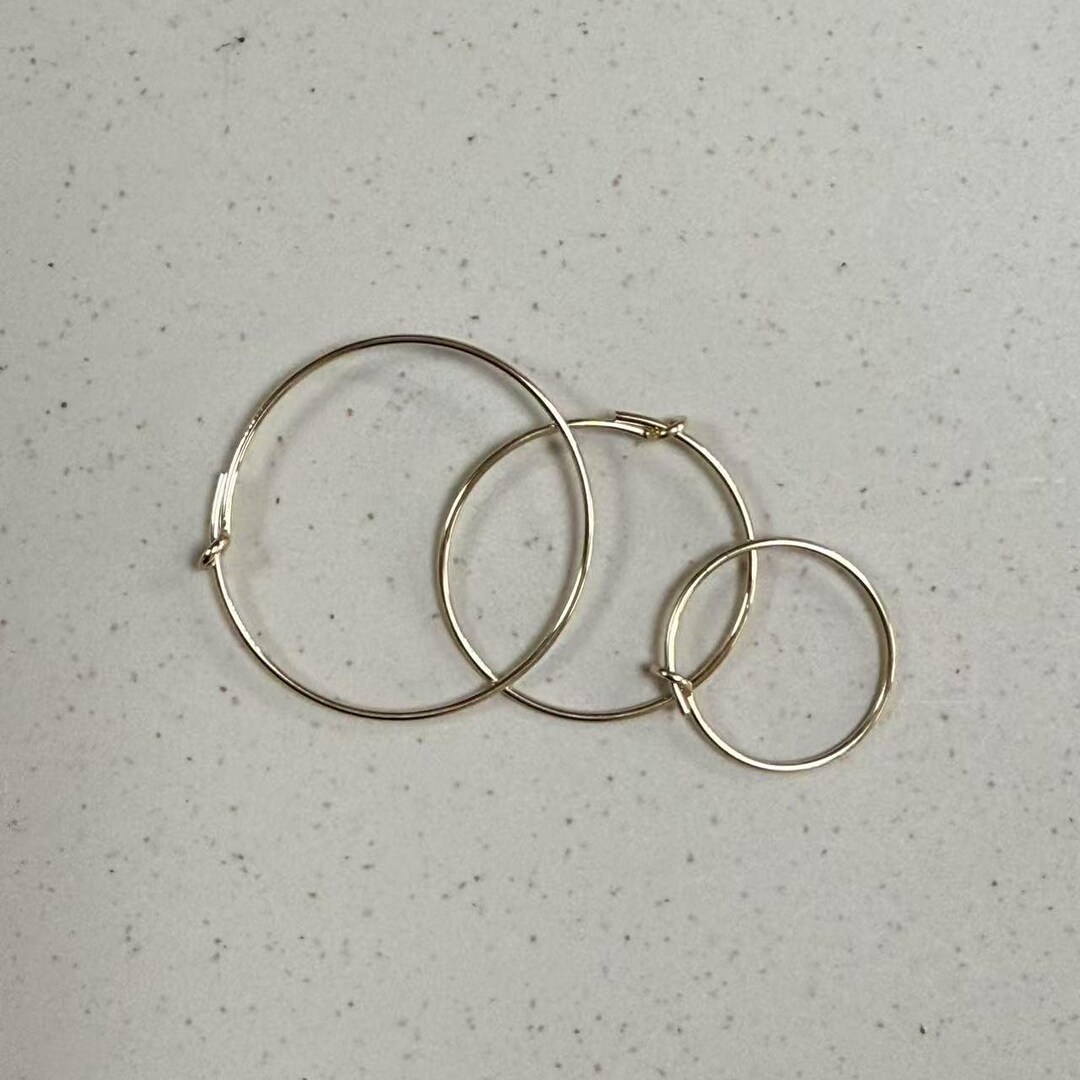 14K Gold Filled Beading Hoops, Gold Filled Hoop Earring, Earring ...